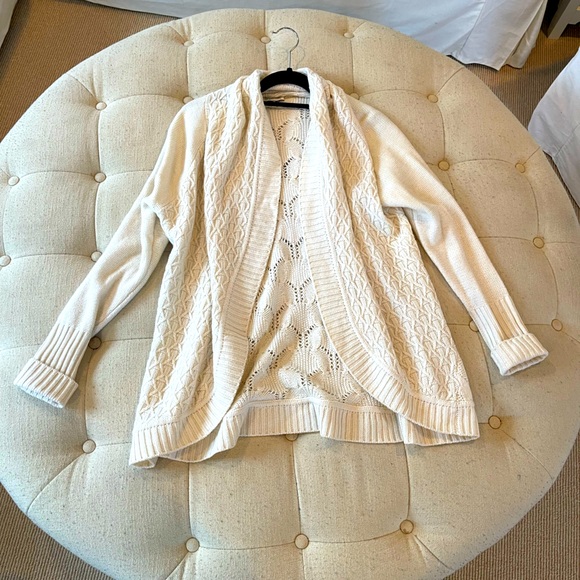 Kinross | Sweaters | Kinross Cream Color Open Cardigan Cashmere Sweater ...